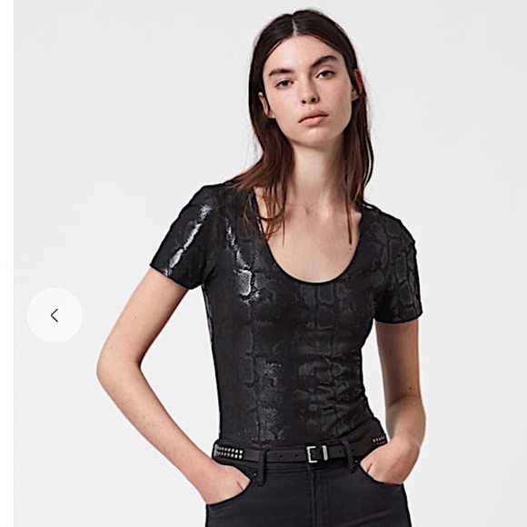 All Saints | Tops | Allsaints Raffi Snake Bodysuit | Poshmark